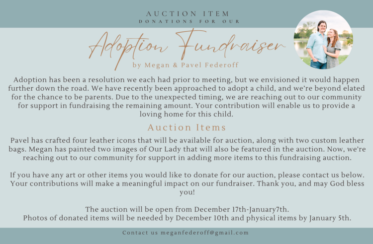 The Pavel & Megan Federoff’s Adoption Fundraiser on AdoptTogether